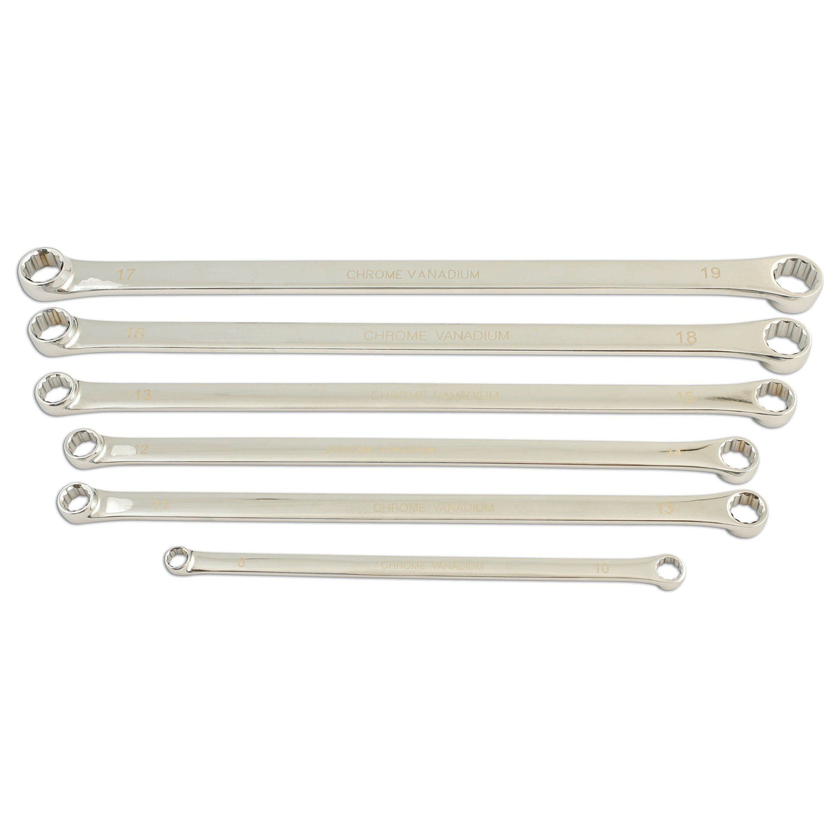 Laser Extra Long Ring Spanner Set 6pc 5672 — Town Tools
