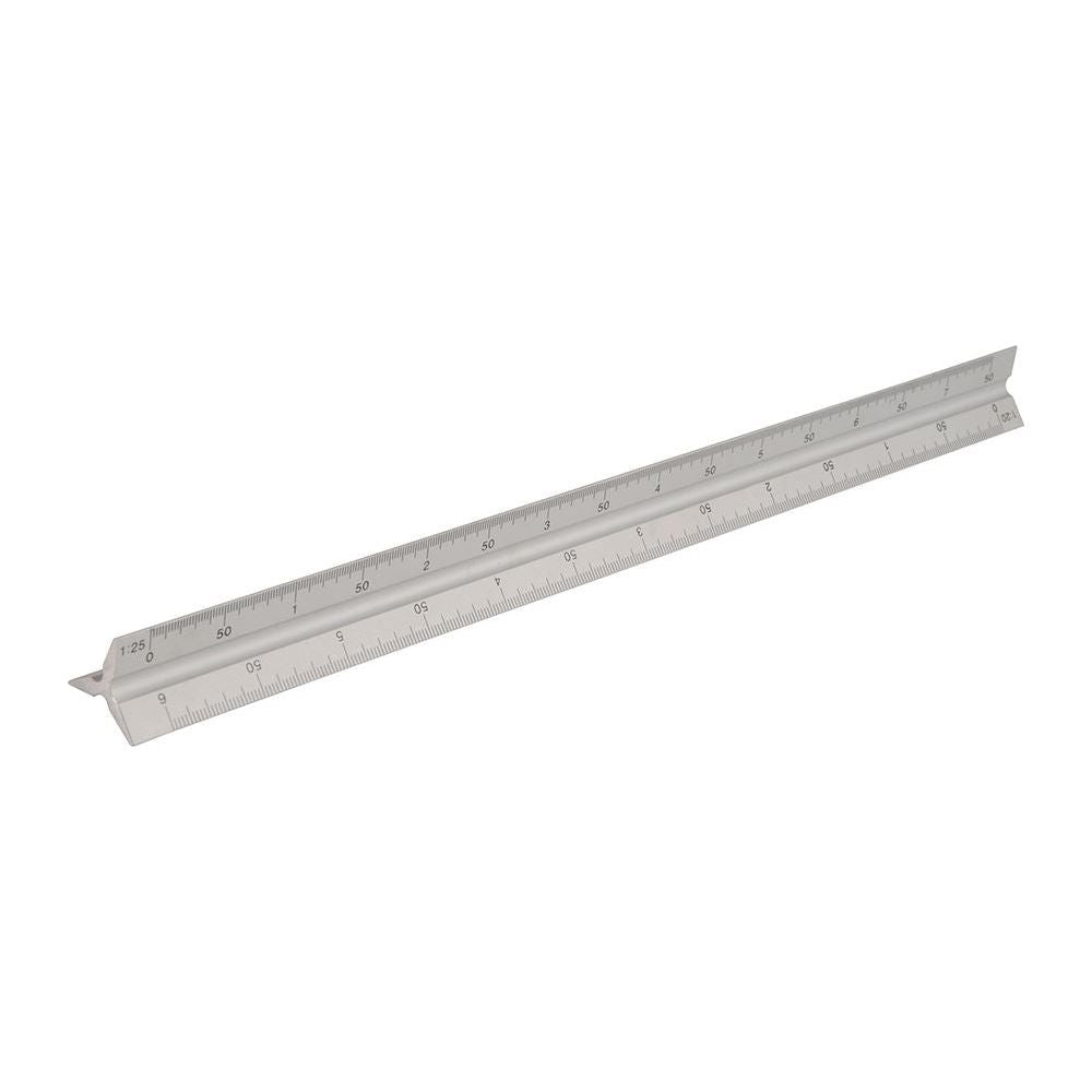 Silverline Aluminium Scale Tri Rule 300mm — Town Tools