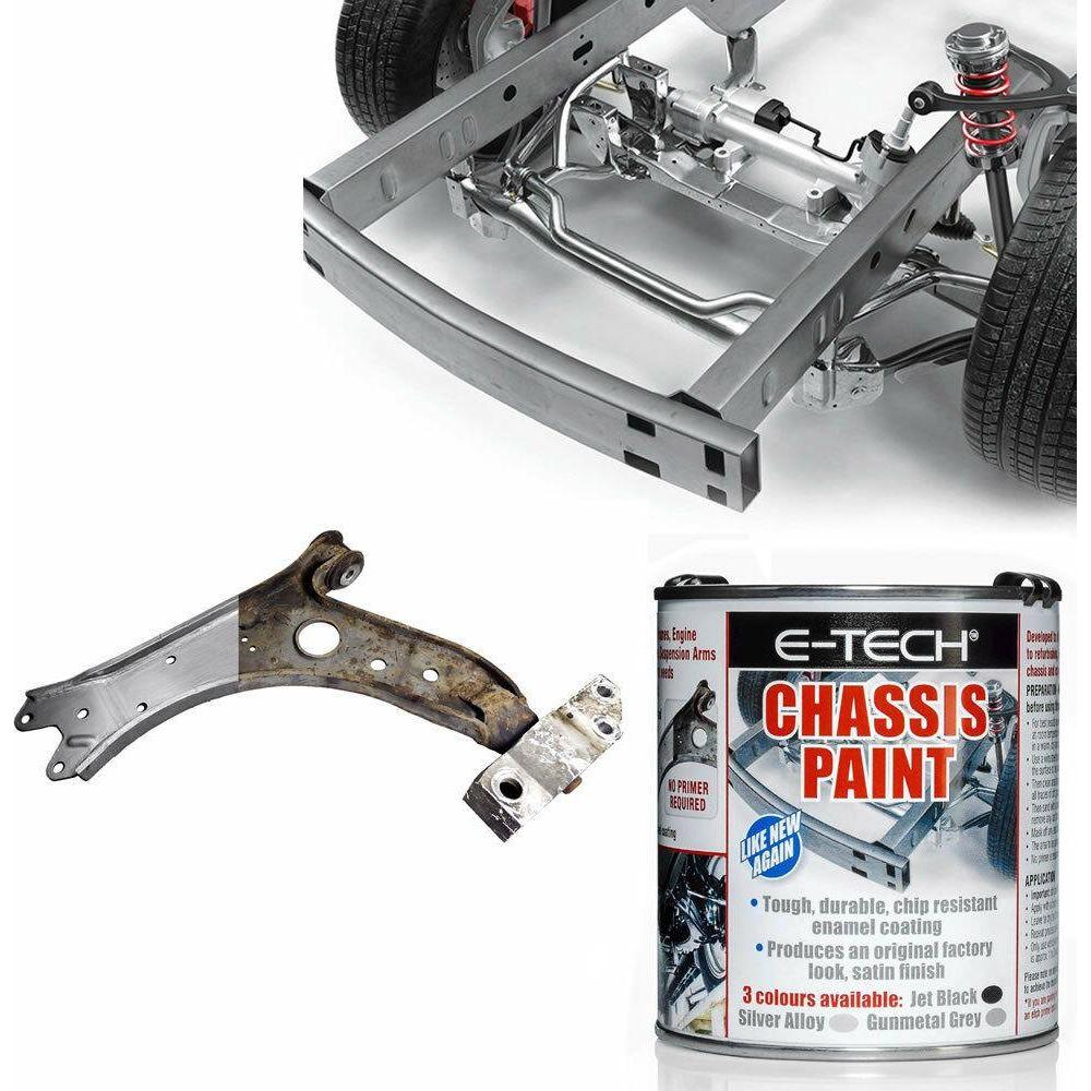 E-Tech Quick Repair Protect Restore Car Underbody Chassis Paint SILVER ...